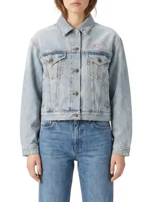 Fiorucci Bleached Denim Jacket - Blue