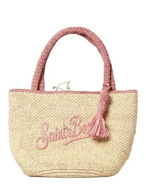 MC2 SAINT BARTH Raffia Shoulder Bag With Tassel - Beige