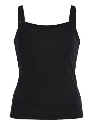 FLORE FLORE Organic Cotton Rib Camisole Top - Black