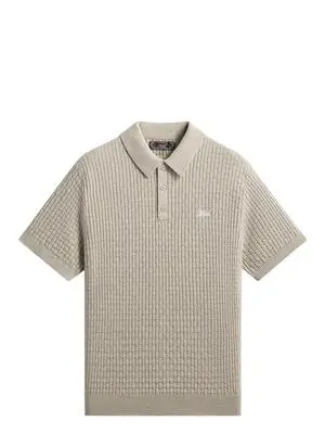 Kith Polo Shirt With Basket Weave Detailing - Grey