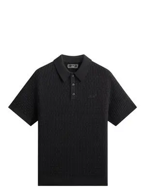 Kith Basket Weave Tilden Polo - Black