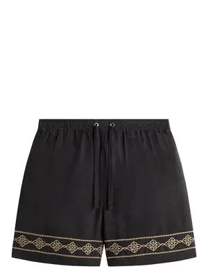 Kith Cupro Linen Cedar Short - Black