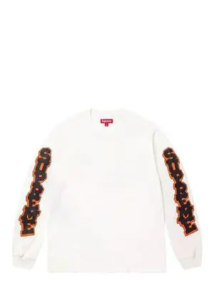 Supreme Logo-print Long-sleeve T-shirt - Neutrals