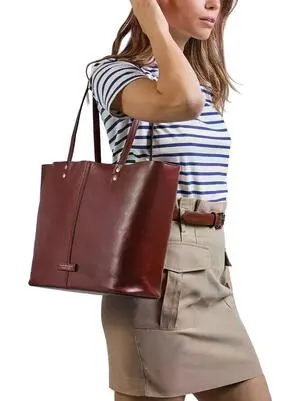 THE BRIDGE Leather Tote Bag - Brown
