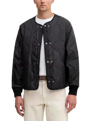 Alpha Industries Quilted Press-stud Jacket - Black