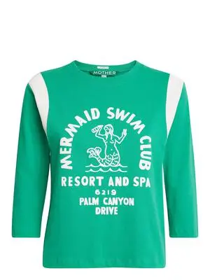 MOTHER Cotton 'better Half Insert' Graphic T-shirt - Green
