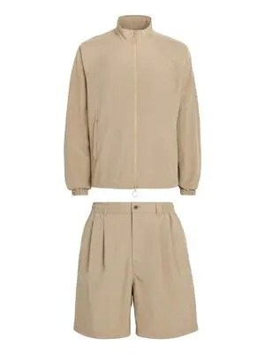 PICANTE Crinkled Track Jacket - Brown