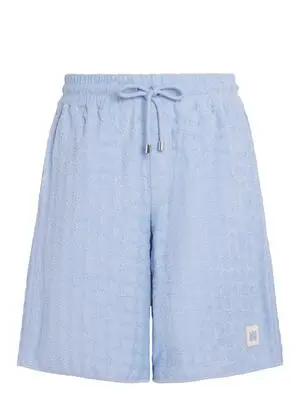 Amiri Ma Quad Monogram Jacquard Towelling Shorts - Blue