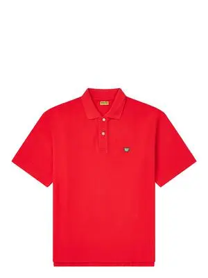 HUMAN MADE Logo-appliquéd Cotton-piqué Polo Shirt - Red