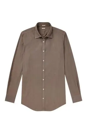 Massimo Alba Genova Cotton-chambray Shirt - Brown