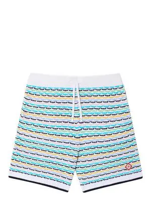Casablanca Crochet Tuck Stitch Shorts - Multicolor
