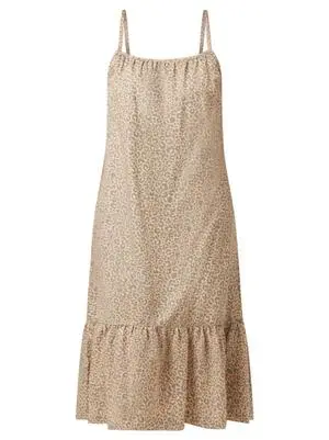 KNOWN SUPPLY Shift Tier Dress With Spots And Ruffle Hem - Blue