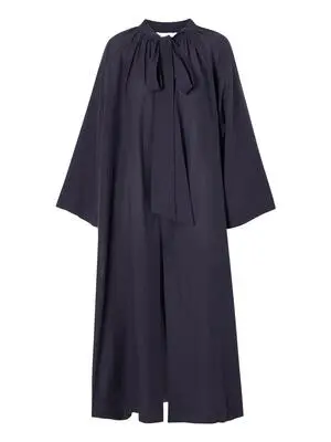 LES VACANCES D’IRINA Liquid Summer Cotton-voile Kaftan - Blue