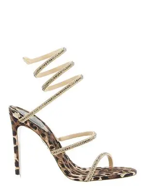 Rene Caovilla Rene Caovilla 'Cleo Leopard' Embellished Stiletto Sandals Multicolor