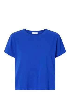 AGOLDE Adine Cropped Organic Cotton-jersey T-shirt - Blue
