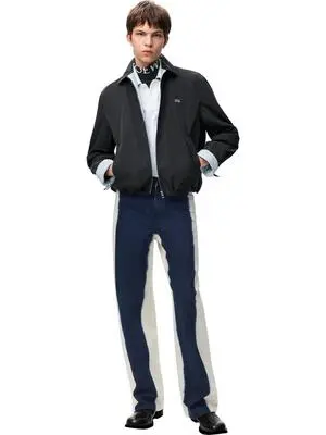 Loewe Zip-up Jacket In Technical Cotton - Black