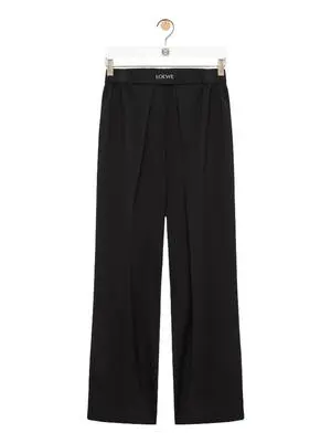 Loewe Elasticated Wool Tailoring Trousers - Black