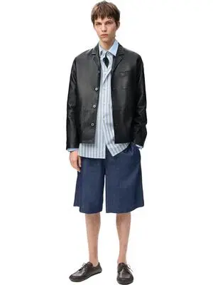 Loewe Nappa Lambskin Workwear Jacket - Black