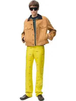 Loewe Suede Goat Skin Trucker Jacket - Camel