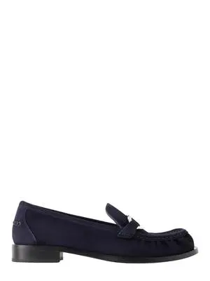 FERRAGAMO Suede Maryan Loafers - Blue