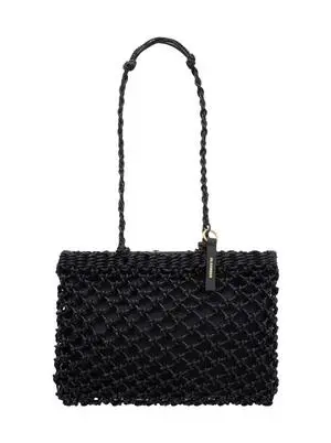 JIL SANDER Tangle Net Shoulder Bag - Black
