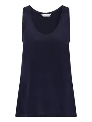 Max Mara Draped Silk Tank - Blue