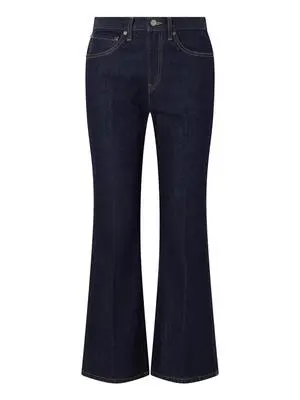 Khaite Clara Mid-rise Flared-leg Jeans - Blue