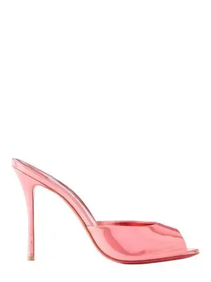 CHRISTIAN LOUBOUTIN Me Dolly 100 Mirrored-leather Mules - Pink