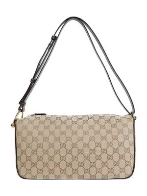 Gucci Half Horsebit Medium Shoulder Bag - Beige