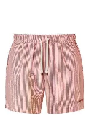 Zegna Striped Swim Shorts - Pink
