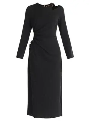 PAISIE Sparkly Cut Out Dress - Black
