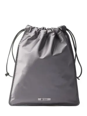 Prada Silk Duchess Pouch - Hematite