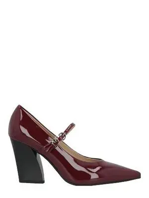 Pinko Mary Jane Pumps With Sculptural Heel - Red