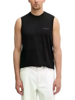 Armani Exchange Logo-print Sleeveless T-shirt - Black