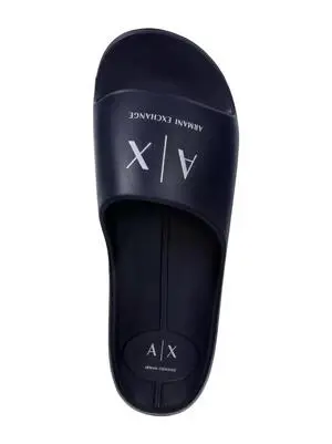 Armani Exchange A|x Logo Slides - Blue