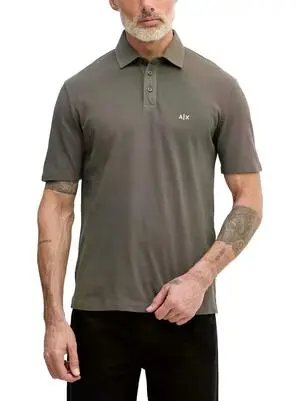 Armani Exchange Logo-embroidered Polo Shirt - Green