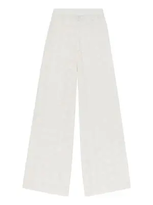 Loulou De Saison Egeo Pointelle-knit Wide-leg Pants - Neutrals