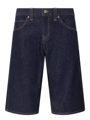 Khaite Kinga Mid-rise Straight-leg Denim Shorts - Blue