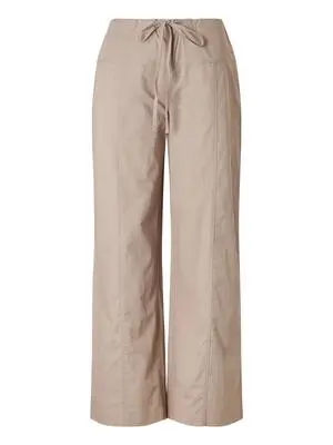 DEIJI STUDIOS Organic Cotton Wide-leg Drawstring Pants - Gray