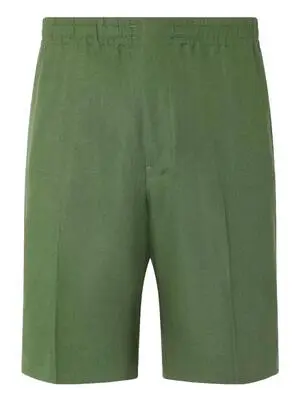 Zegna Oasi Lino Elasticated Shorts - Green