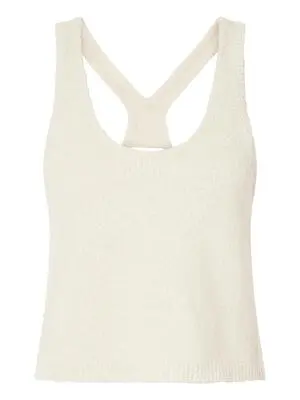Suzie Kondi Tia Cotton-bouclé Tank Top - Neutrals