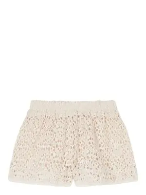 Suzie Kondi Cotton Lace Shorts - Neutrals