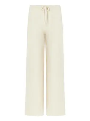 Suzie Kondi Calla Cotton-bouclé Flared Pants - Neutrals