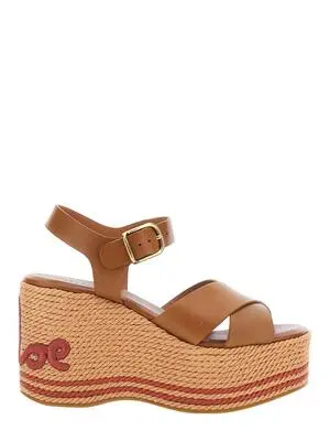Chloé Wedge Sandals With Rope Detailing - Multicolor