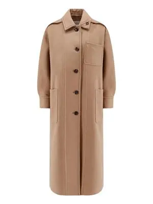 Max Mara Wool And Cashmere Single-breasted Coat - Multicolor