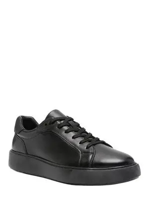 SERGIO MORETTI FIRENZE Leather Panelled Sneakers - Black