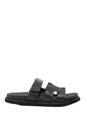 SERGIO MORETTI FIRENZE Leather Sandals - Black