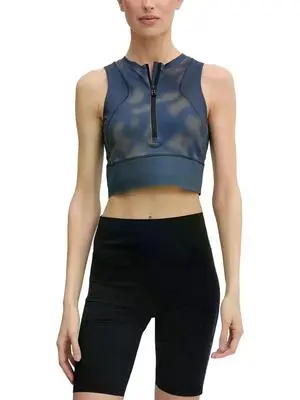 Bogner Sleeveless Camouflage Zip-up Top - Blue