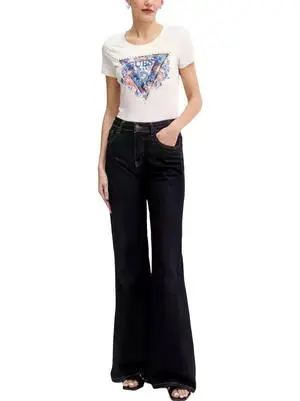 Guess Embellished Floral Print T-shirt - Neutrals