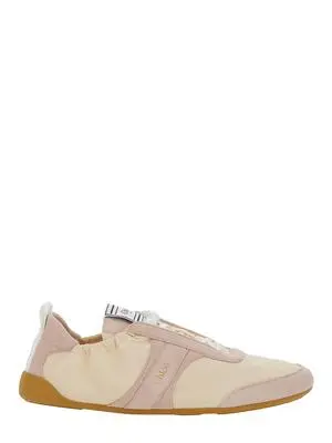 Chloé CHLOE 'Kick' Sneakers With Side Lettering Logo And Elasticized Details In Beige Fabric Multicolor
